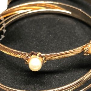 Boutique | Jewelry | Trendy Stack Of Gold Tone Indian Bangle Bracelets ...